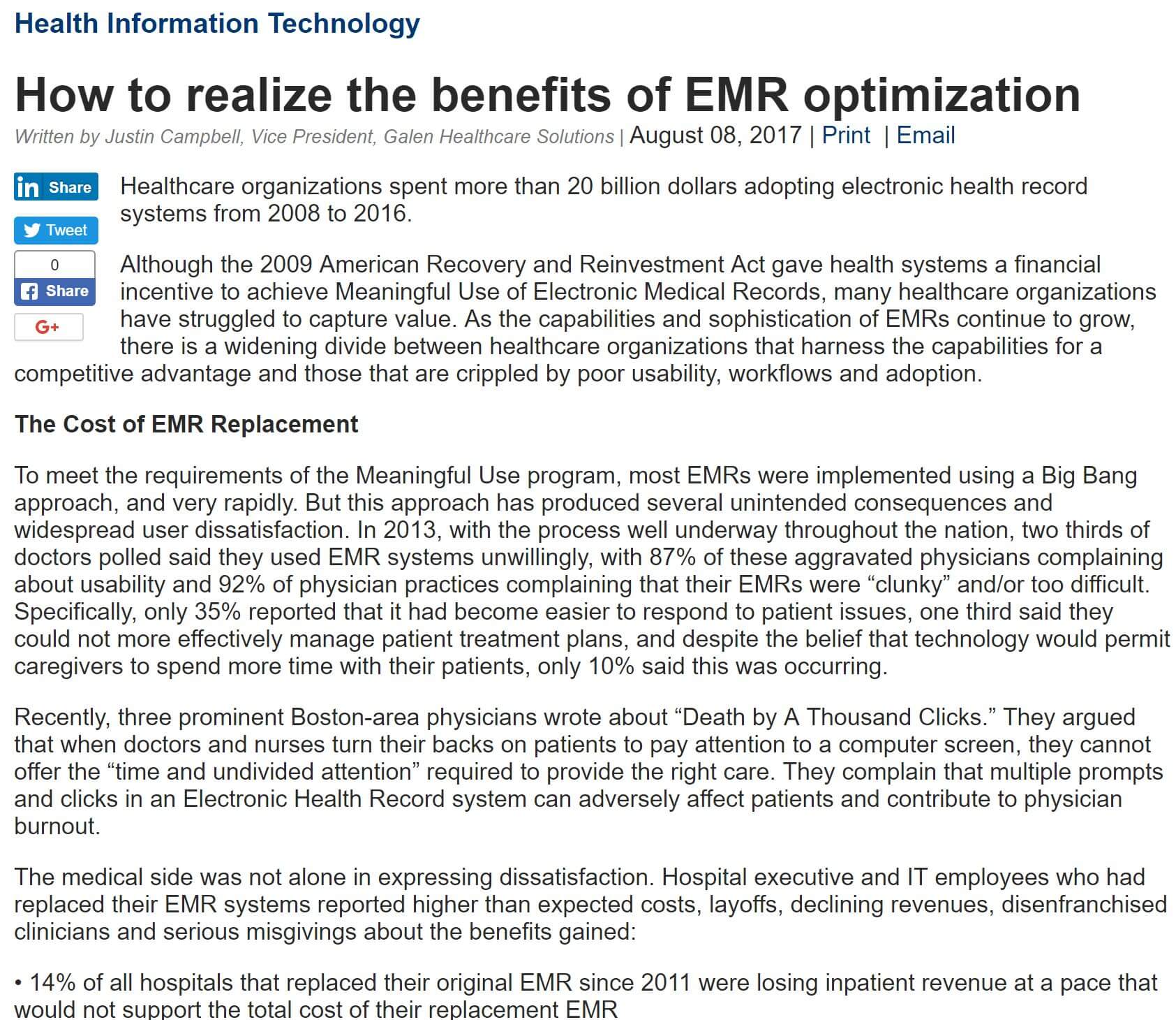 Optimization – Galen Healthcare Solutions